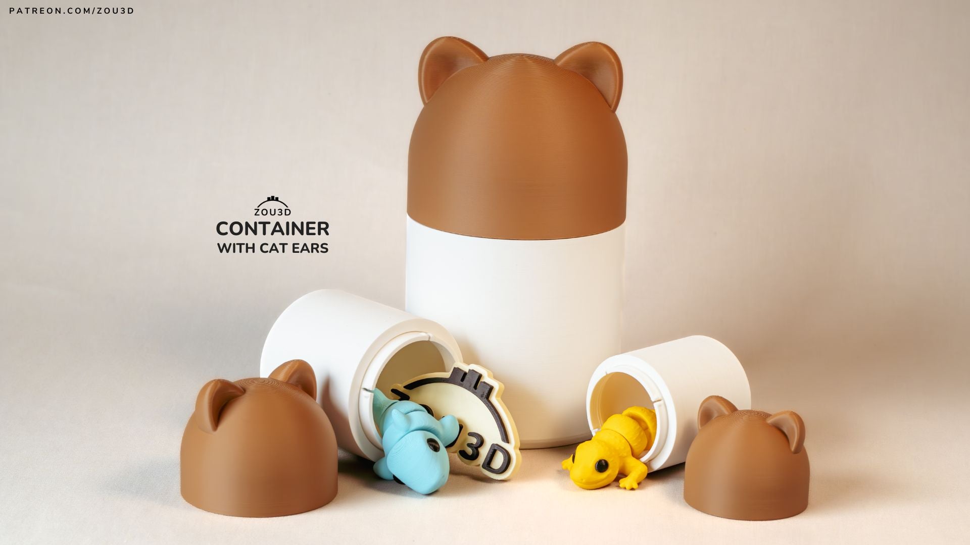 Cat Ears Fidget Container | Wild Imaginations 3D